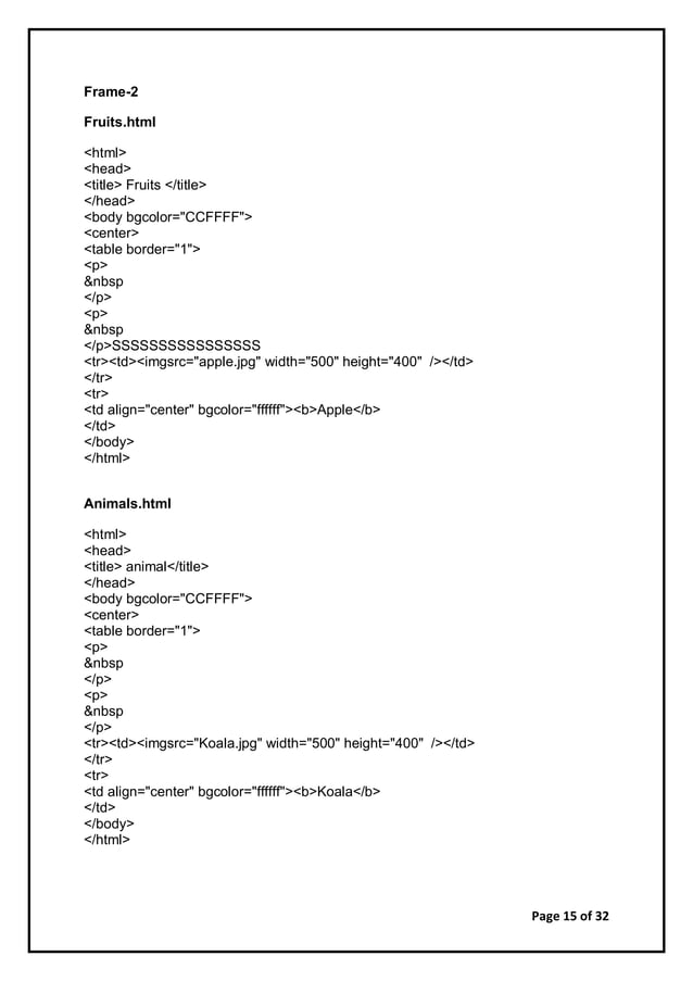 HTML practicals | PDF | Web Design and HTML | Internet