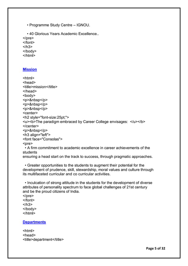 Html Practicals Pdf Web Design And Html Internet