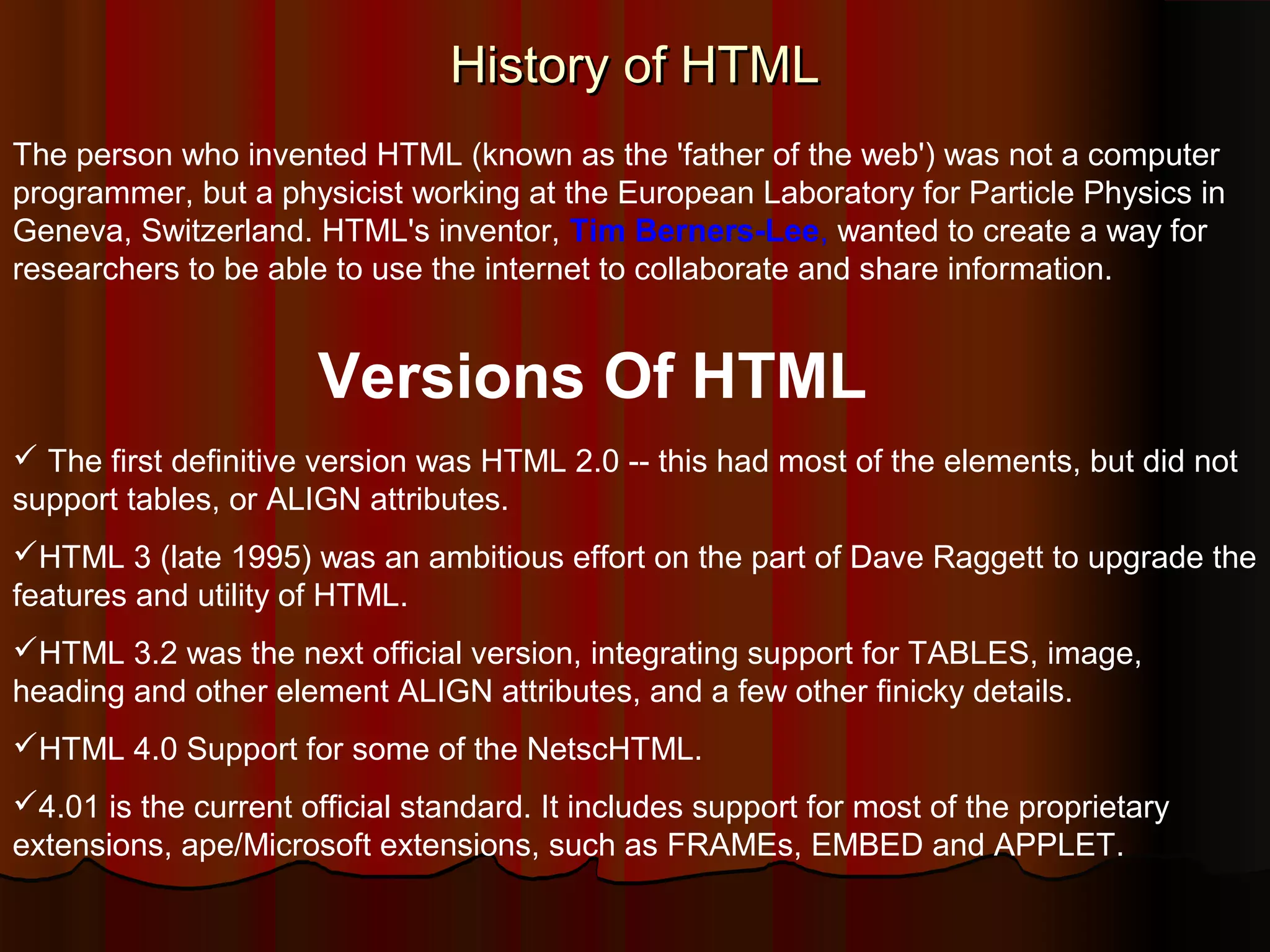 Html presentation | PPT