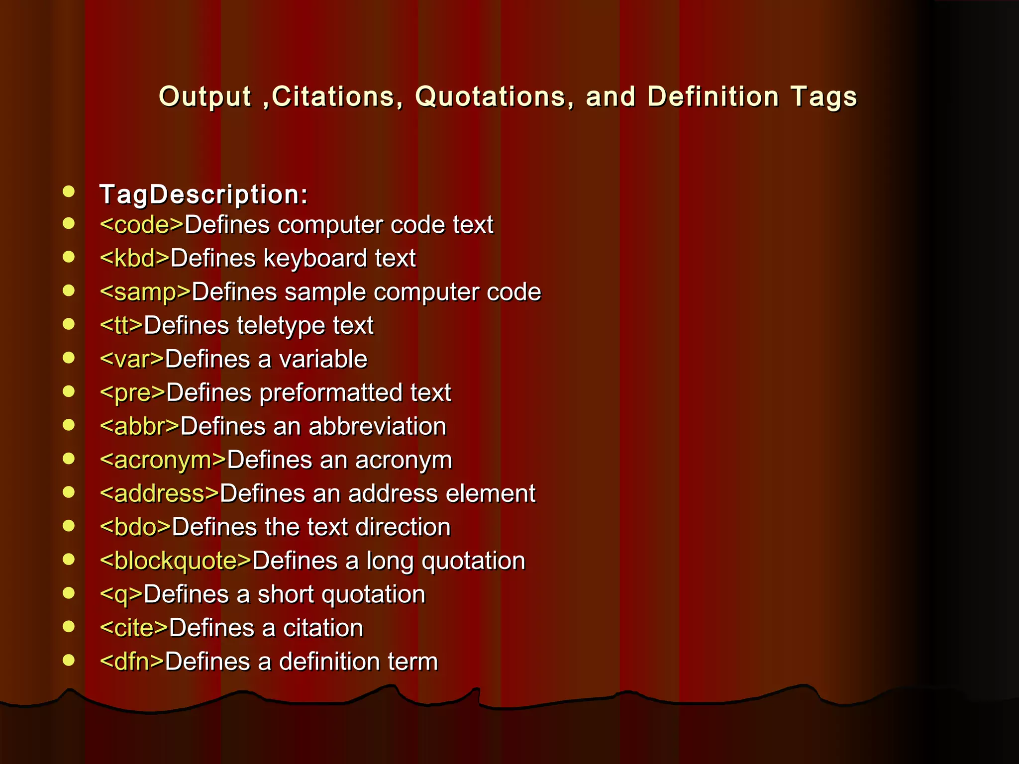 Html presentation | PPT