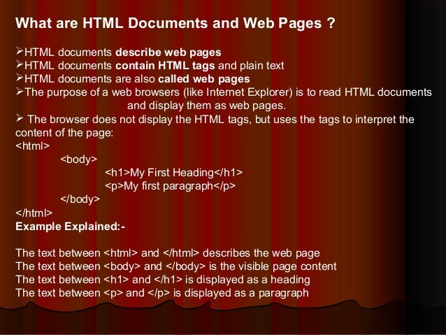 Html presentation