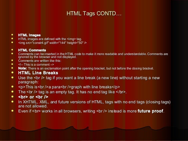 Html presentation