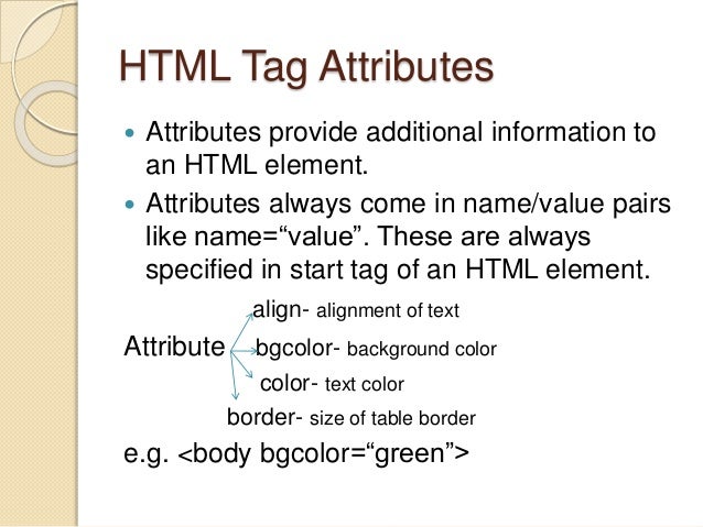 Html presentation