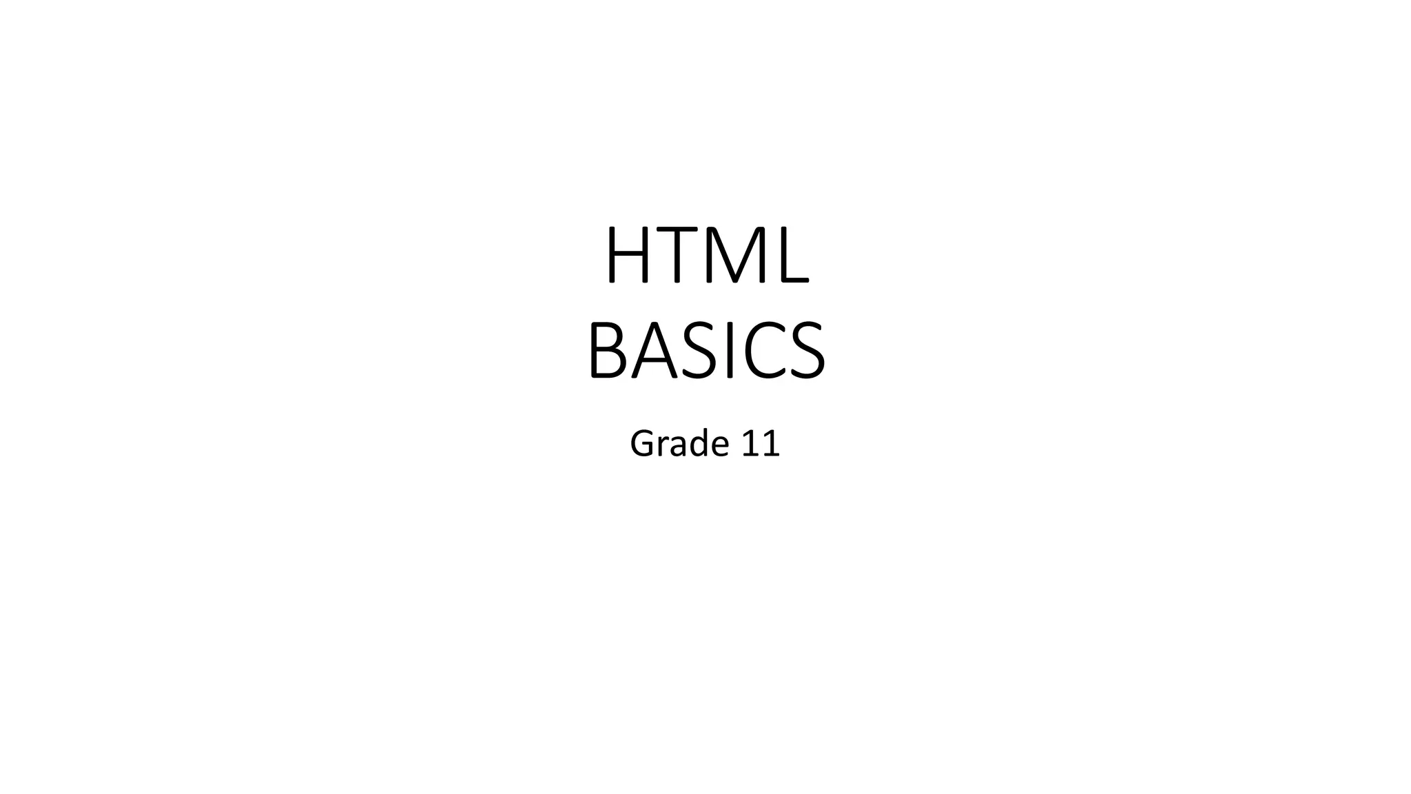 HTML presentation | PPT