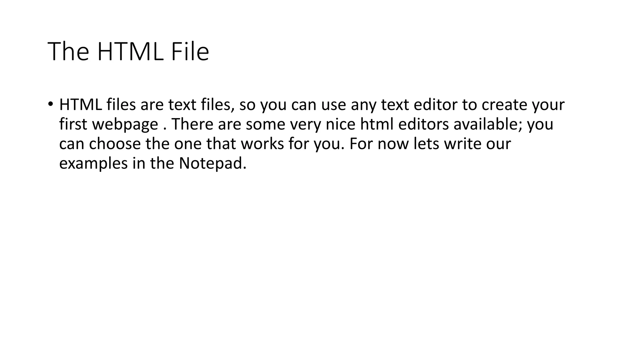 HTML presentation | PPT