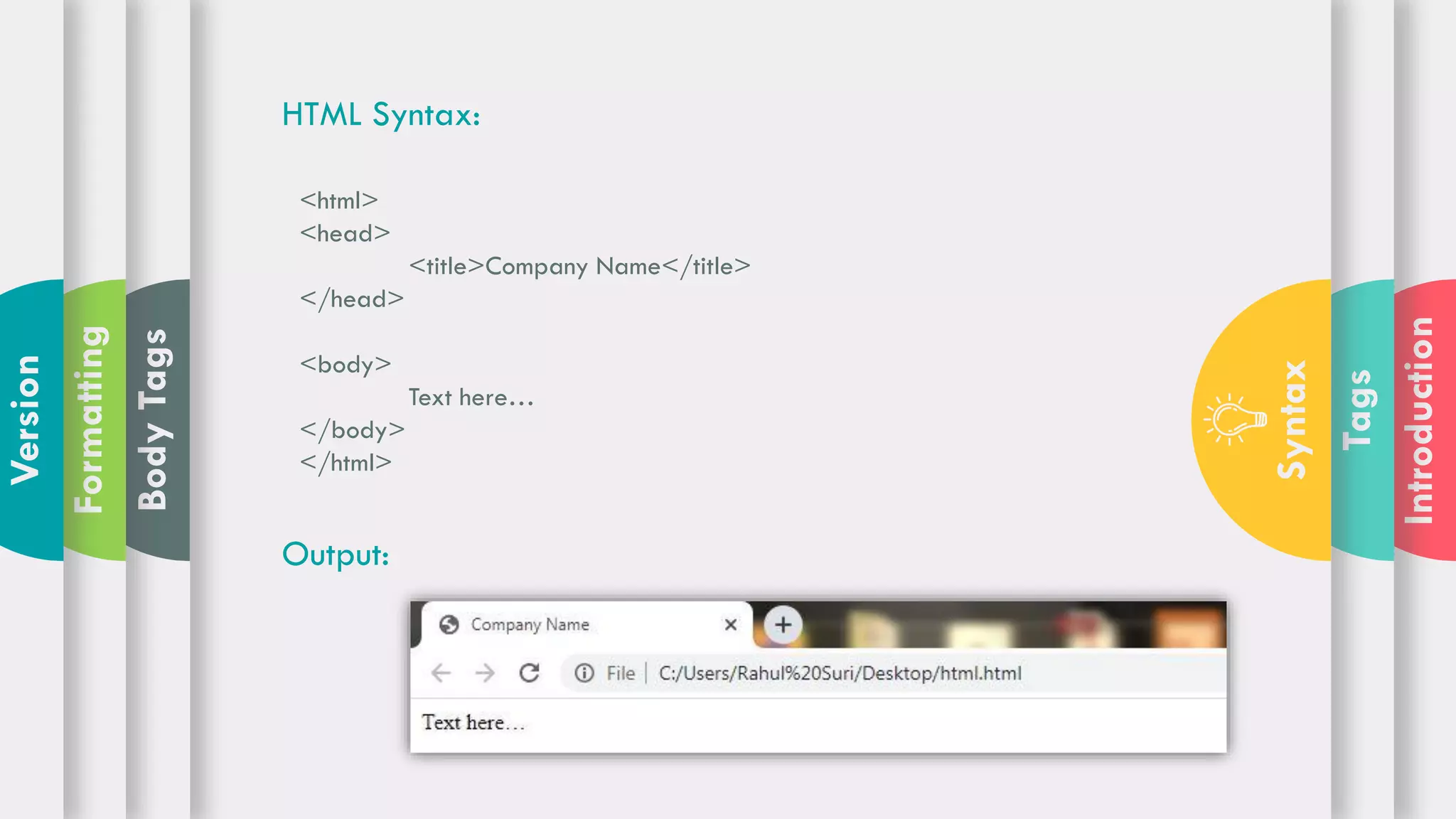 Html Presentation | PDF