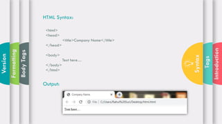 Html Presentation | PDF