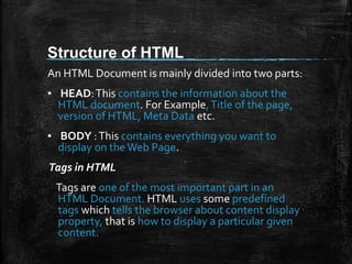 Html presentation | PPT