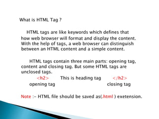 HTML Presentation | PPT