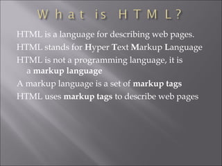 Html project | PPT | Free Download