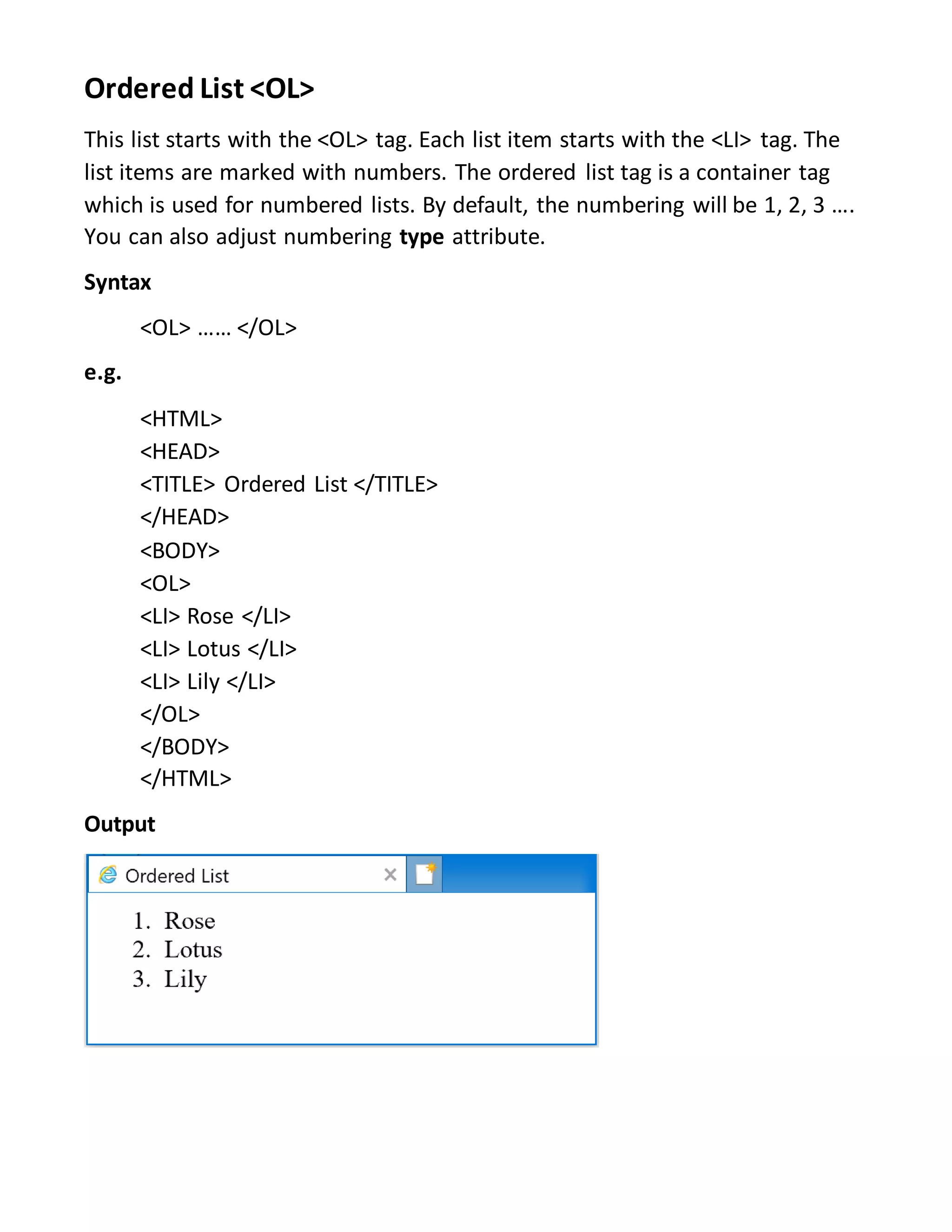 Project Report on HTML | DOCX