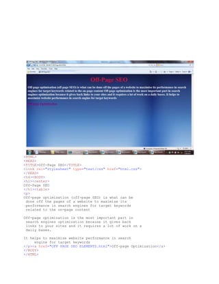 Html project report12 | PDF