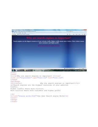 Html project report12 | PDF