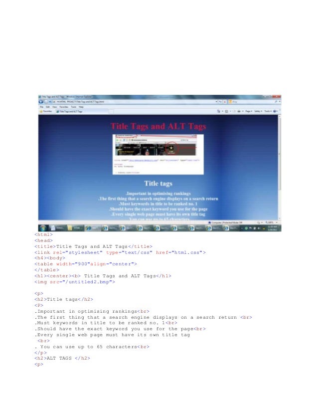 Html project report12