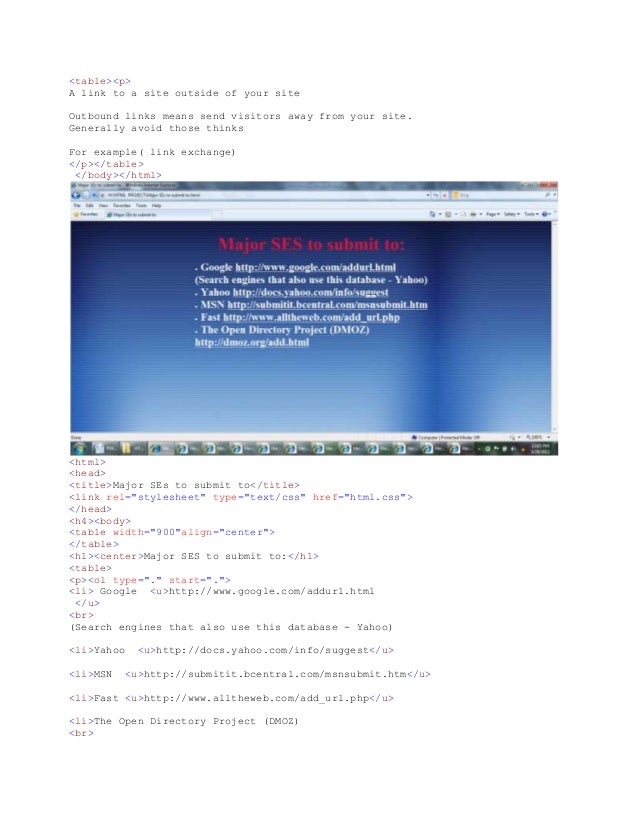 Html project report12