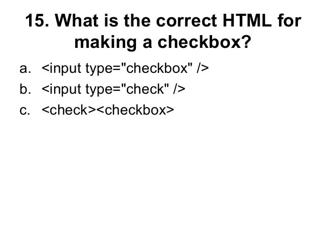 Html Quiz
