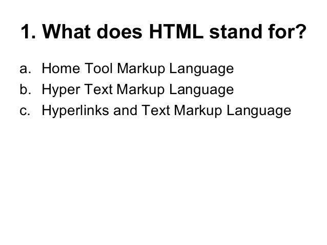 Html Quiz