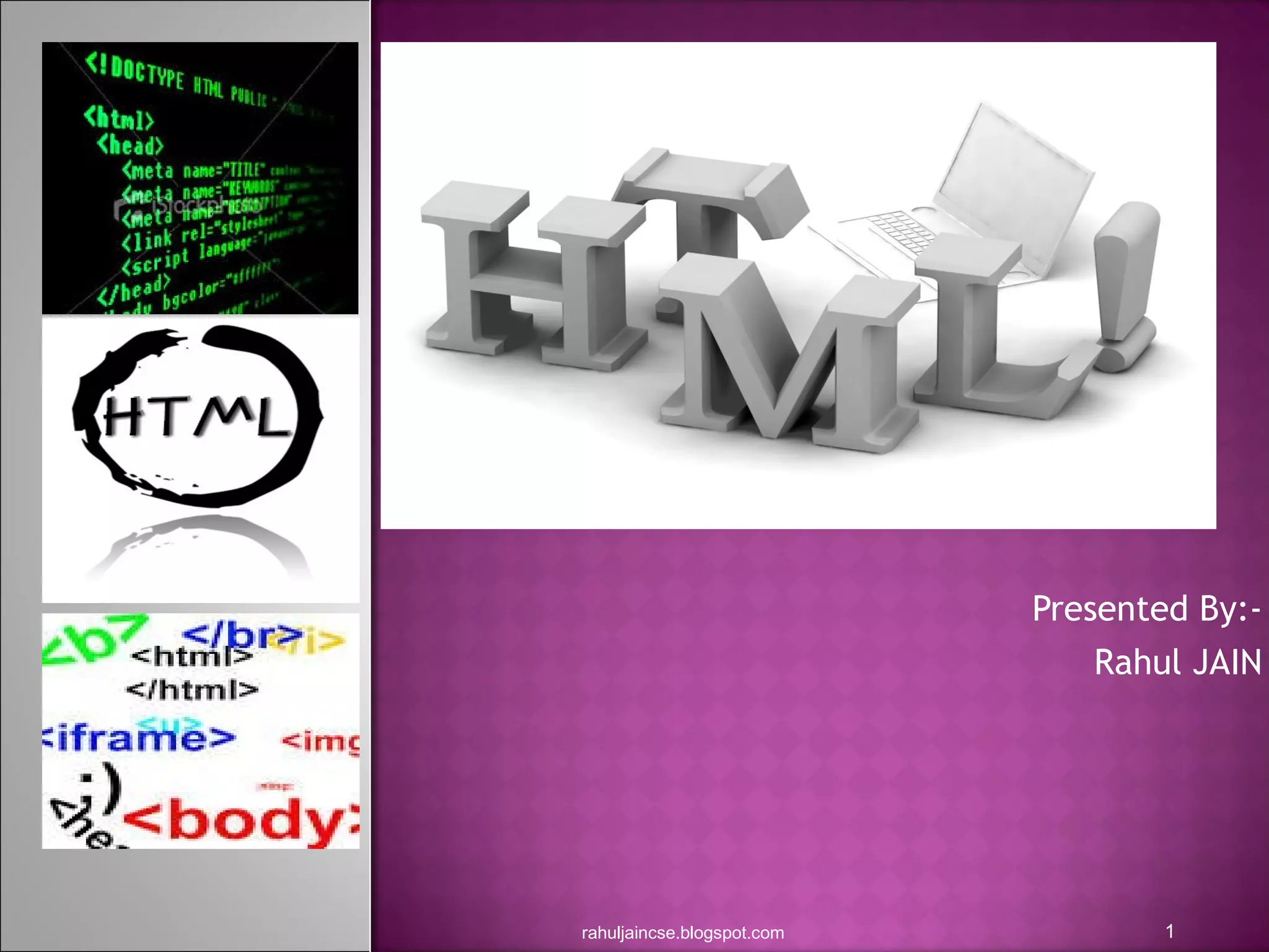 HTML, HTML5,HTML,CSS How To Make Your Own Website | PPT