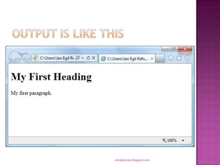 HTML, HTML5,HTML,CSS How To Make Your Own Website | PPT