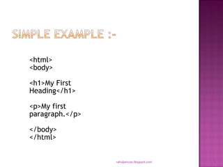 HTML, HTML5,HTML,CSS How To Make Your Own Website | PPT