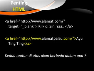 Mengenal HTML | PPT