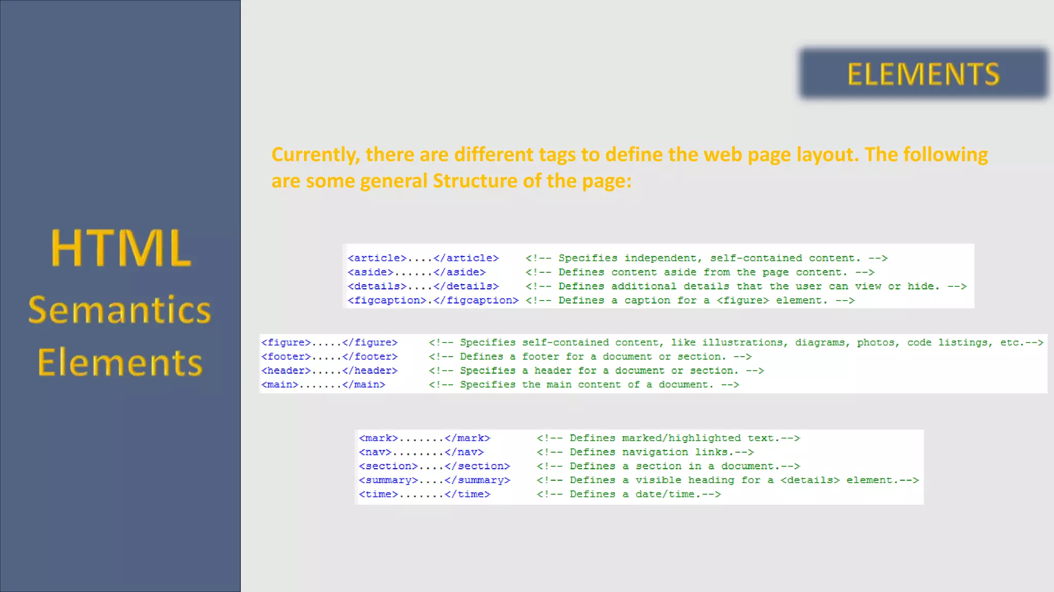 HTML semantics | PPT