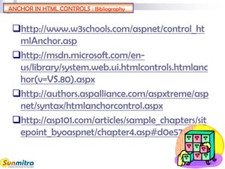 Html Server Anchor Control CS | PPT