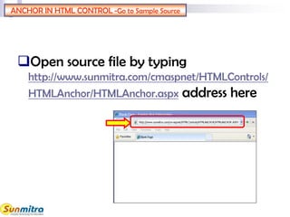 Html Server Anchor Control VB | PPT