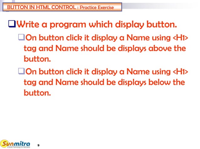 Html Server Button Control VB | PPT