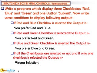 Html Server Input Checkbox Control CS | PPT