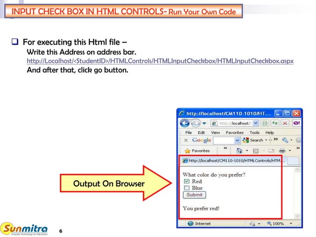 Html Server Input Checkbox Control VB | PPT