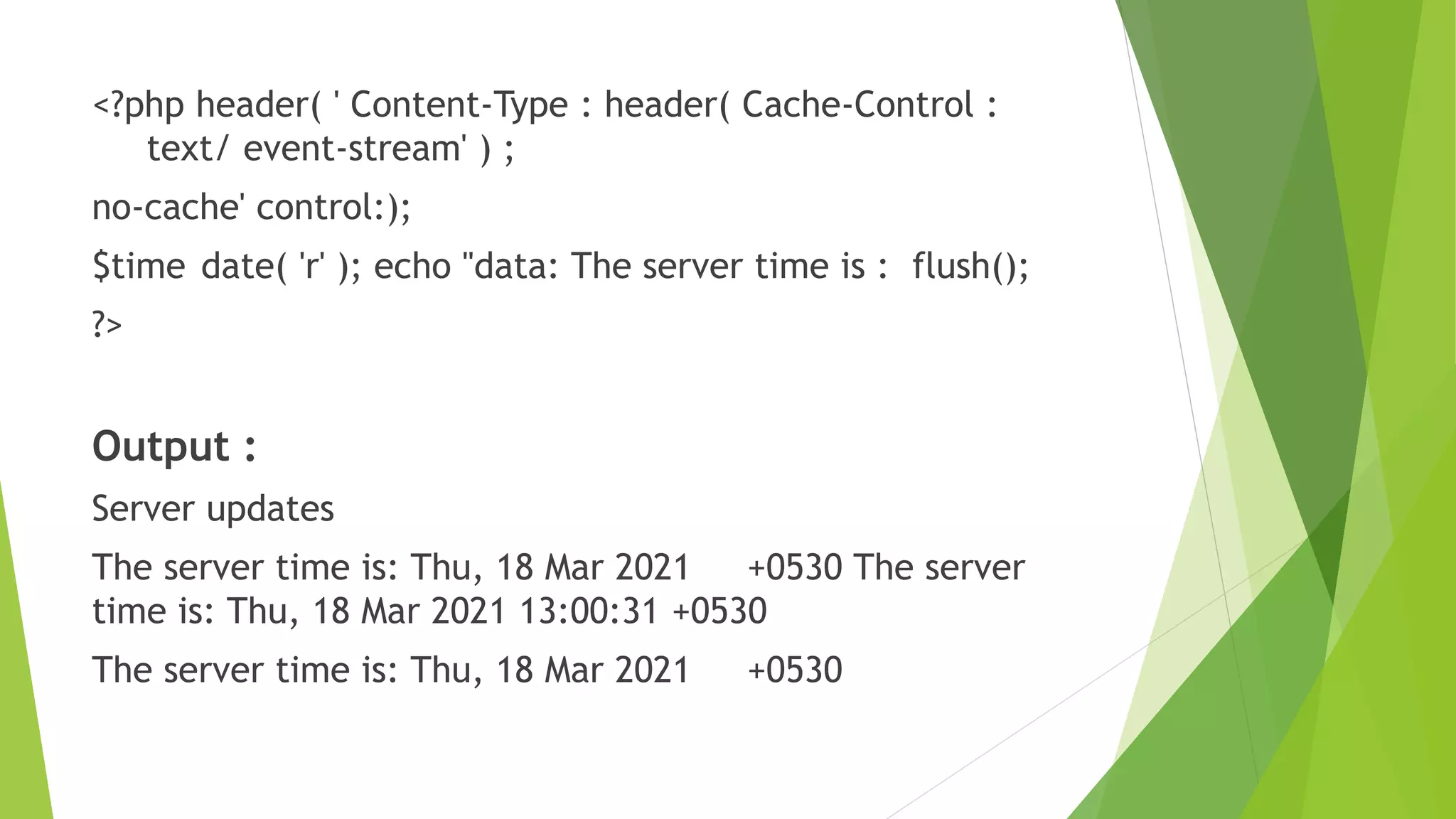 Html server sent events | PPTX