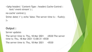 Html server sent events | PPTX