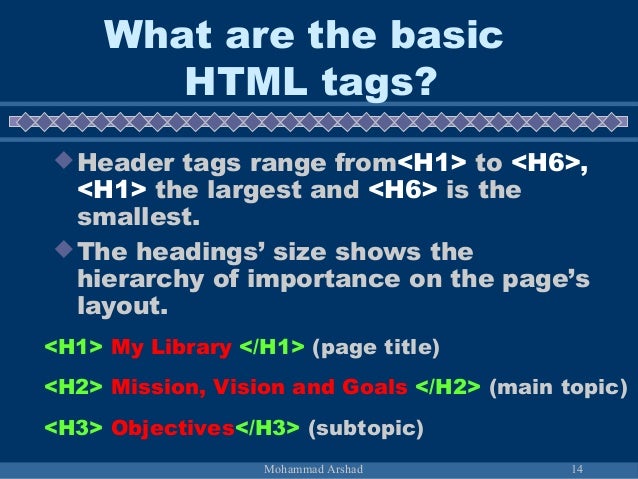 Creating WebPages using HTML