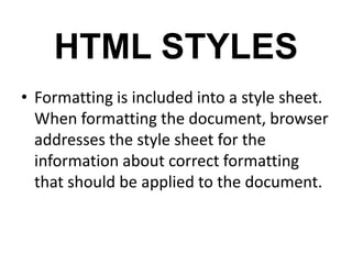 Html styles | PPTX