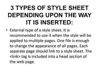 HTML STYLES | PPTX | Web Design and HTML | Internet