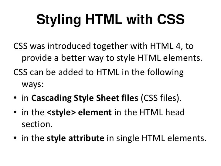 HTML STYLES