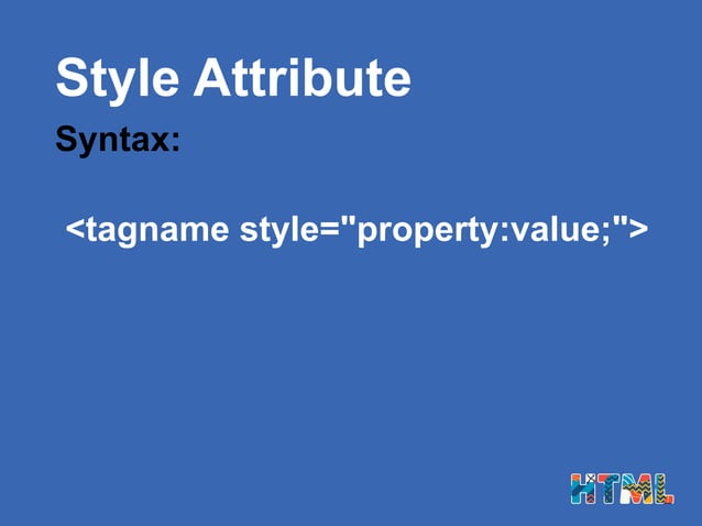 Using Style Attribute in HTML and its properties | PDF