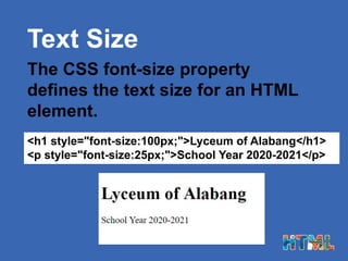 Using Style Attribute in HTML and its properties | PDF