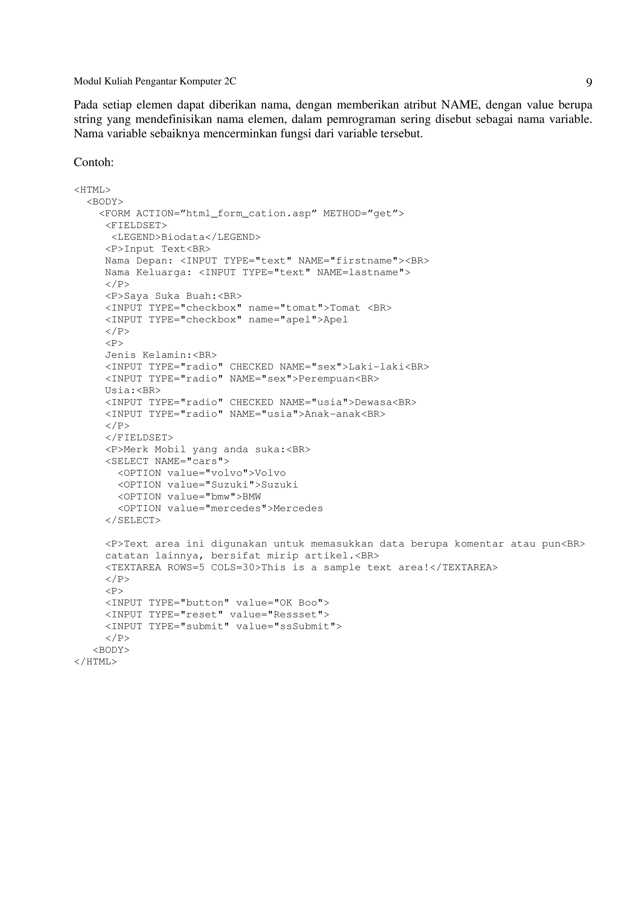 Modul Membuat Tabel pada HTML | PDF