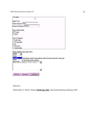 Modul Membuat Tabel pada HTML | PDF