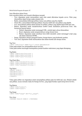 Modul Membuat Tabel pada HTML | PDF