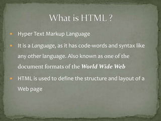 Html tag | PPT