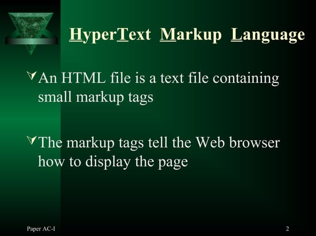 Html Tags Ppt