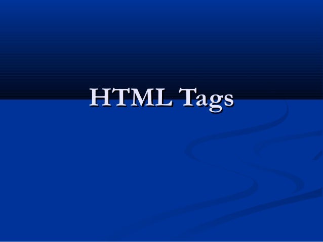 Html tags
