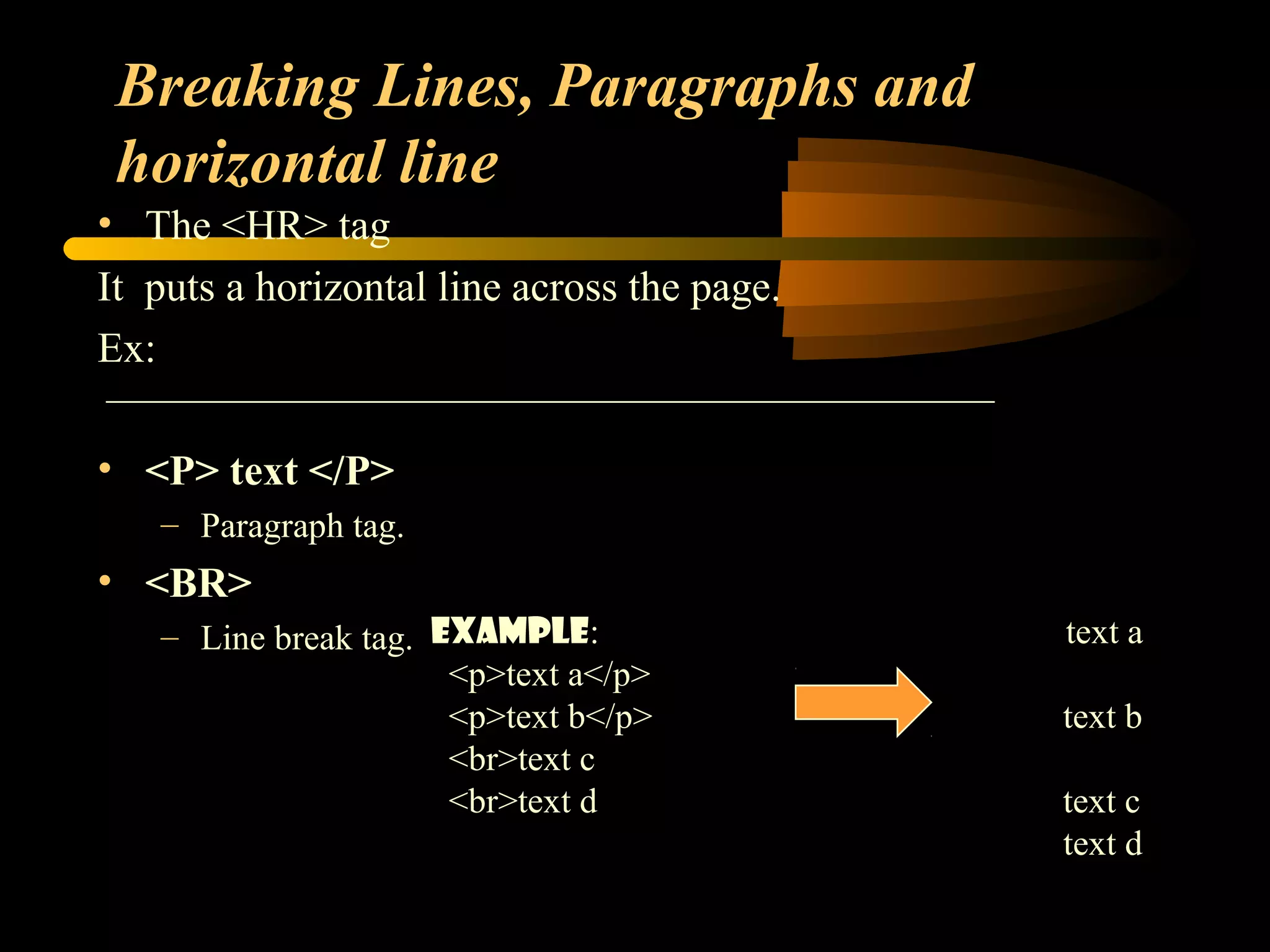 PPT on Basic HTML Tags | PPT