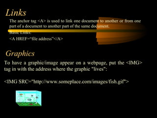 PPT on Basic HTML Tags | PPT