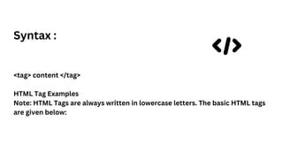 HTML tags presentation on web development.pdf