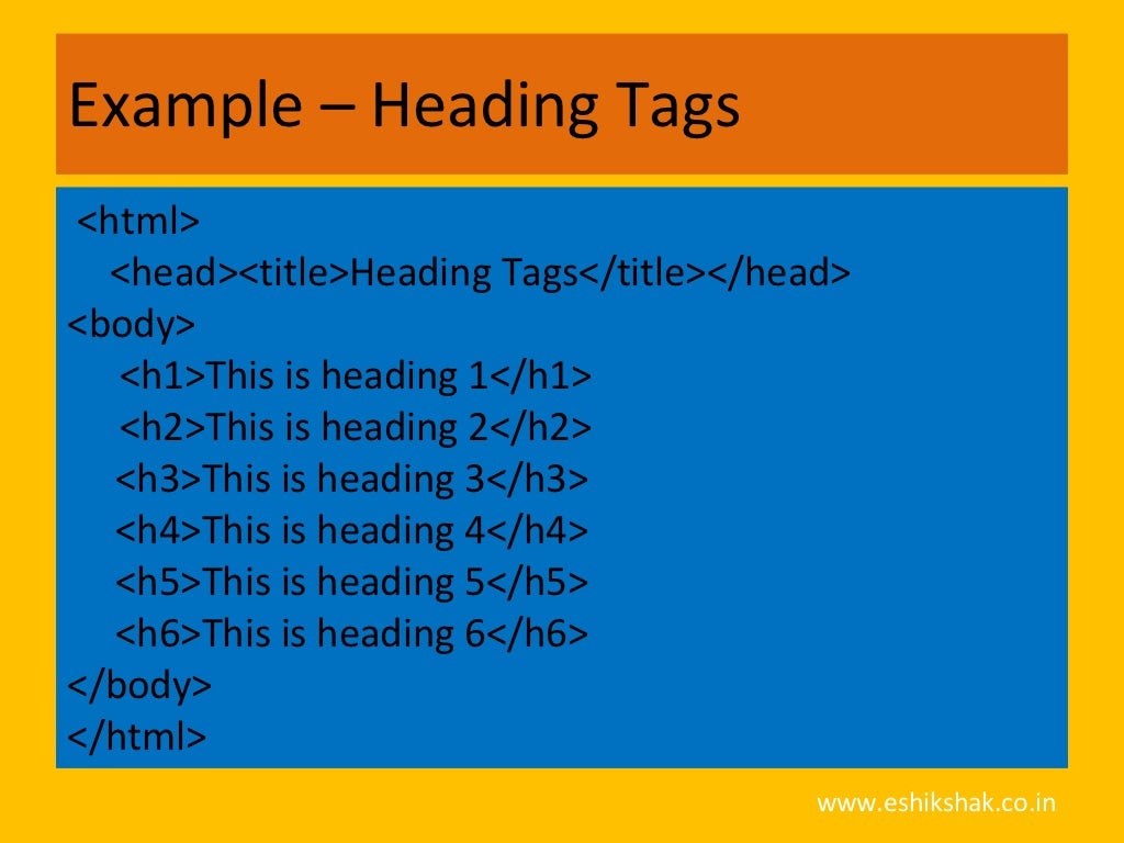 Html Text And Formatting