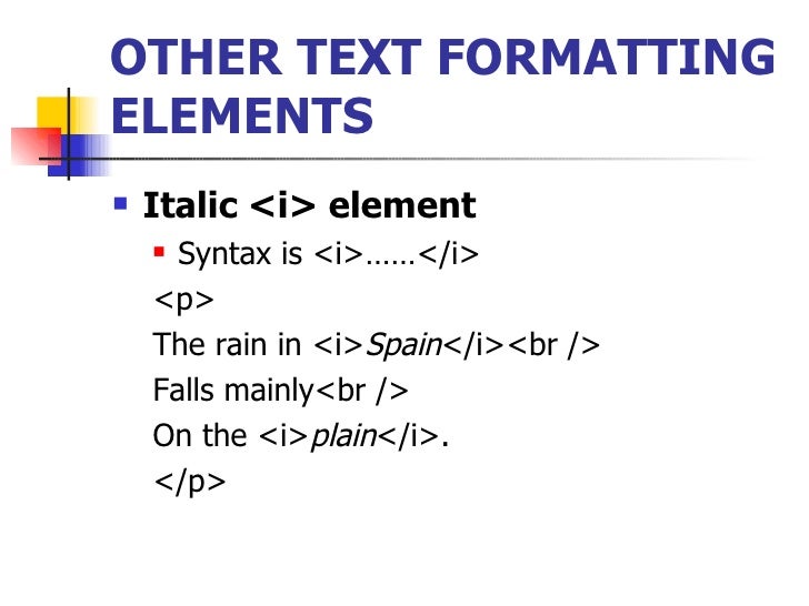 Html Text Formatting 5188
